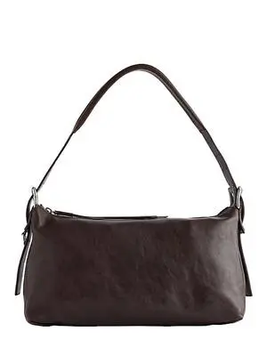 LEMAIRE Baguette Leather Shoulder Bag - Espresso