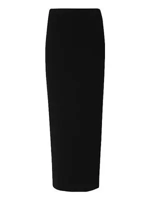 LEEM Knitted Pencil Midi Skirt - Black