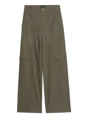 Zadig&Voltaire Pinto Wide-leg Cotton-canvas Trousers - Leaves