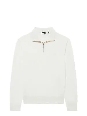 The Kooples Wool-blend Half-zip Sweatshirt - Ecru