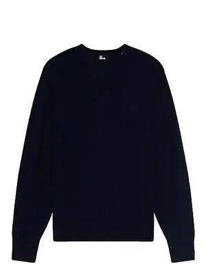 The Kooples V-neck Wool Jumper - Navy