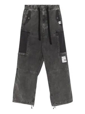 Mihara Yasuhiro Cotton Satin Cargo Pants - Black