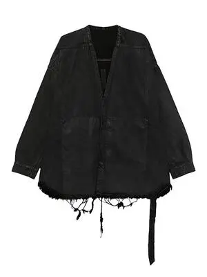 Rick Owens Lido Larry Wax Shirt - Black
