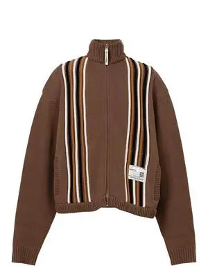 Mihara Yasuhiro Bedwin Bulky Knit Zip Cardigan - Brown