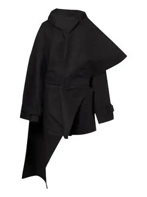 ENTIRE STUDIOS Mini Scarf Coat - Black