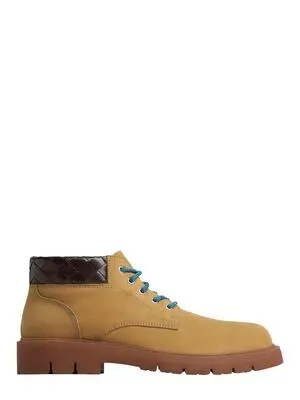Bottega Veneta Haddock Nubuck Leather Ankle Boots - Ocre/fondant