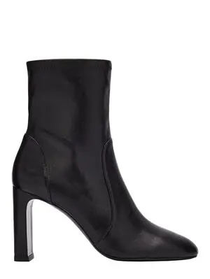 STUART WEITZMAN Babette Leather Booties - Black