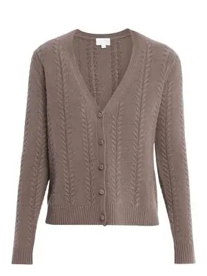 Tse Cashmere Cashmere Cable-knit Cardigan - Chestnut