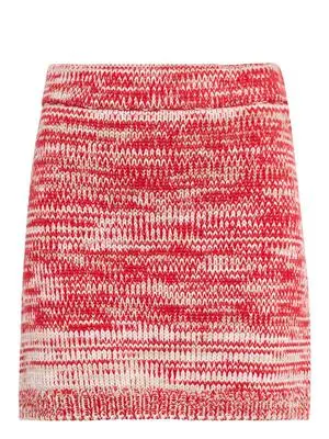 Fabiana Filippi Straight Mini Knit Skirt - Betulla Lacca Rosa Quarzo