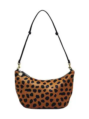 CLARE V. Lune Leopard Shoulder Bag