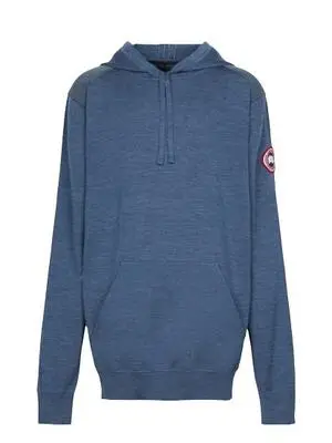 Canada Goose Amherst Badge Knit Hoodie - Ozone Blue