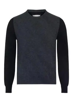 MAISON MARGIELA Contrast-panel Wool Sweater - Grey