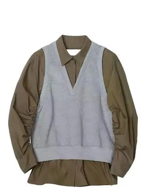 3.1 Phillip Lim V-neck Layered Vest - Grey