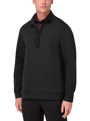 Boggi Milano Cotton Blend Scuba Sweatshirt - Black