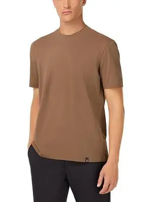 Boggi Milano Tee In Stretch Supima Cotton - Brown