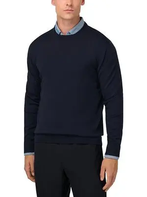 Boggi Milano Extrafine Merino Wool Sweater - Navy Blue