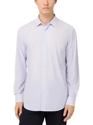 Boggi Milano Slim Fit Stretch Nylon Shirt - Light Blue