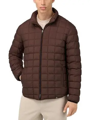 Boggi Milano Bomber Jacket In Technical Fabric With Goose Down - Brown