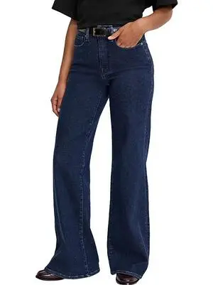 Good American Good Waist Palazzo Jeans - Indigo