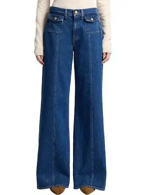 7 For All Mankind High Rise Flared Leg Jeans - Artifact