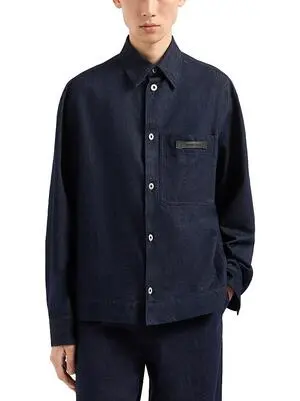 Emporio Armani Regular Fit Denim Shirt Jacket - Blue Denim