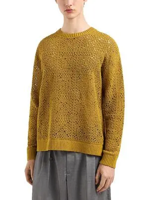 Emporio Armani Crocheted Sweater - Green Moss