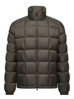 Moncler Eglise Square-quilted Hooded Short Down Jacket - Green