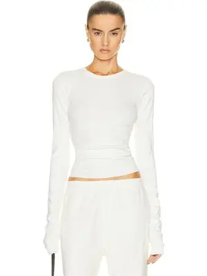 Eterne Long Sleeve Fitted Top Cream