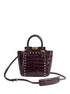 Coach Upcrafted Troupe Tote 16 In Alligator - Brass/bordeaux