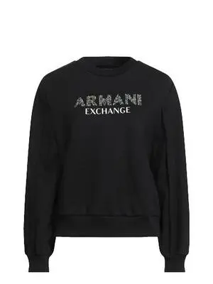Armani Exchange Sweatshirt With Appliqués - Black