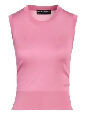 Dolce & Gabbana Sleeveless Silk Sweater - Pink