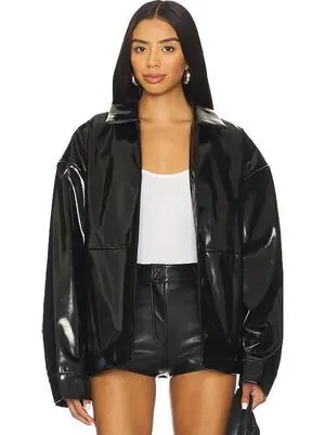 LOVERS AND FRIENDS Stella Faux Leather Jacket - Black