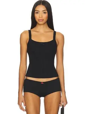 RAT BOI Pointelle Cami Top - Onyx
