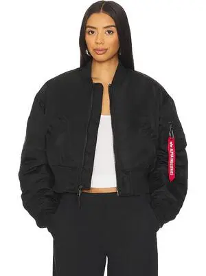 Alpha Industries Ma-1 Cropped Flight Jacket - Black