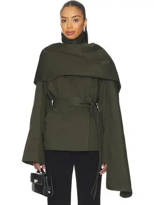 EAVES Yuna Crop Trench - Hunter Green