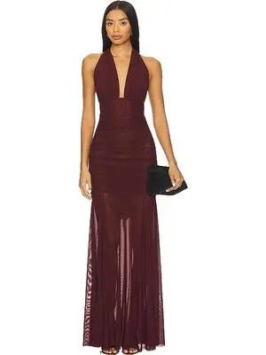 Majorelle Shella Gown - Oxblood