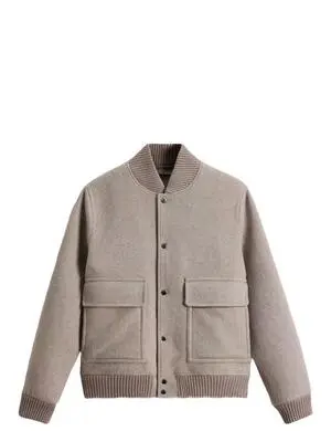 Woolrich Twill-weave Bomber Jacket - Neutrals