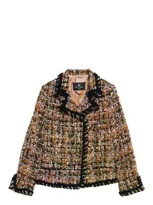 Etro Double-breasted Tweed Jacket - Black
