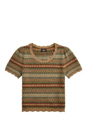 Ralph Lauren Fair Isle Wool Jacquard Sweater - Tan Multi