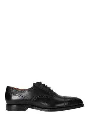 Ralph Lauren Maestra Calfskin Cap-toe Shoe - Black