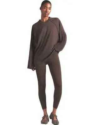 Nike Skims Airy Oversized V-neck Long-sleeve Top - Brown