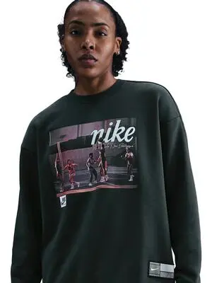 Nike Club Fleece Loose Crew - Green