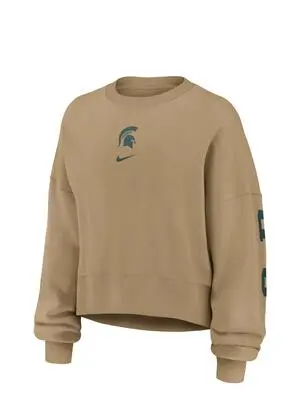 Nike Michigan State Phoenix College Pullover Crew - Brown