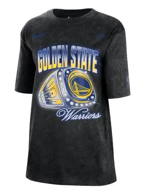 Nike Golden State Warriors Courtside Nba T-shirt - Black