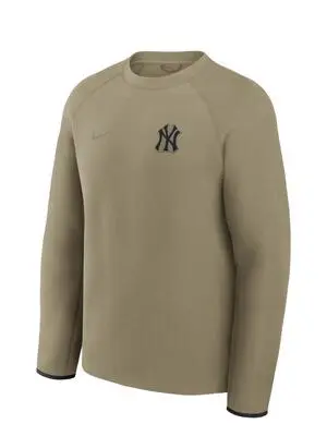 Nike New York Yankees Tech Fleece MLB Pullover Crew Brown