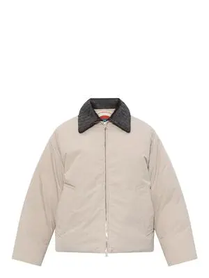 BOTTEGA VENETA Quilted Down Jacket With Leather Collar