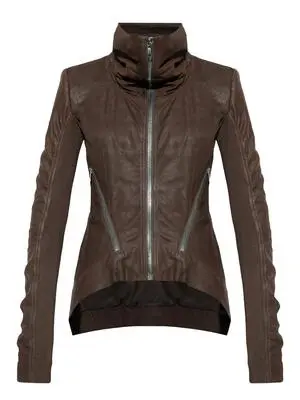Rick Owens Naska' Leather Jacket - Brown