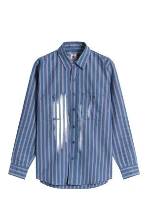 RANDY'S GARMENTS Randy’s Garments 3 Pocket Work Shirt - Blue Stripe Jacquard