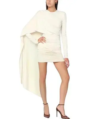 Andamane Draped Mini Dress - White