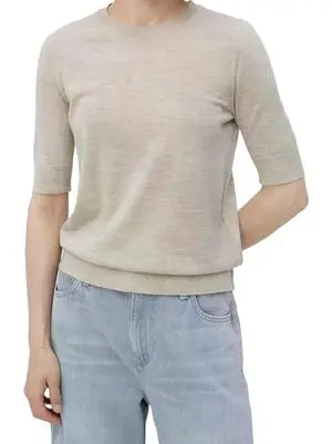 BOSS Short-sleeve Sweater - Neutrals